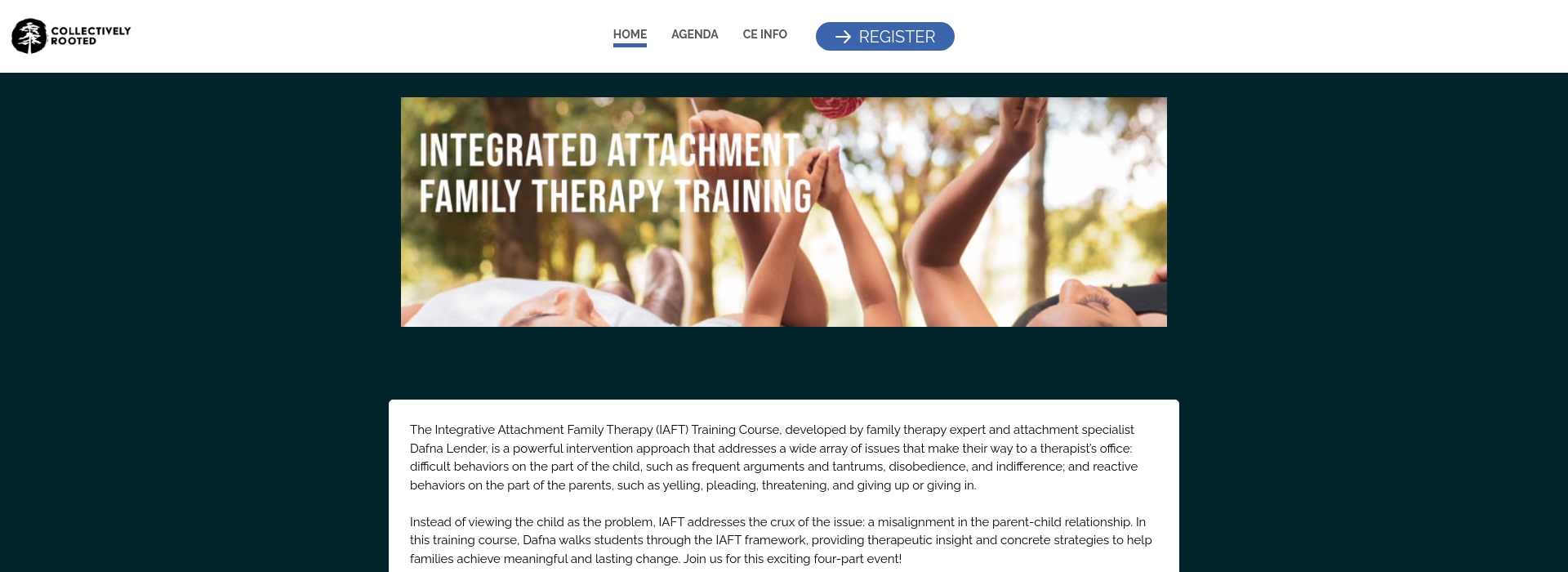 The Integrative Attachment Family Therapy (IAFT) Training Course